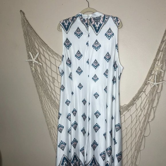 Reborn | Dresses | Reborn Collection White And Teal Blue Paisley ...